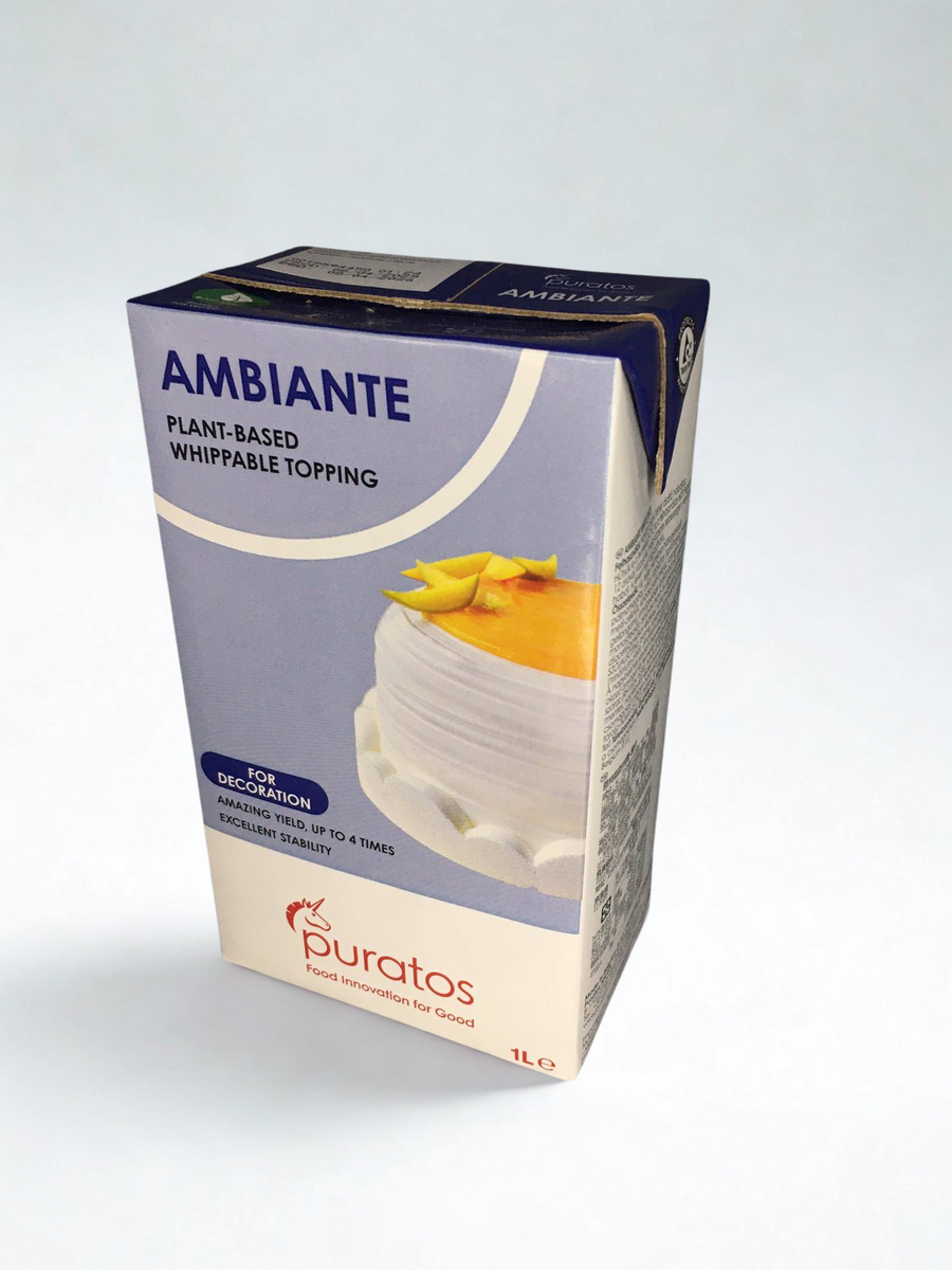 Puratos Ambiante Ready-to-Whip Plant-Based Topping — 1 L (Non-Dairy, H ...